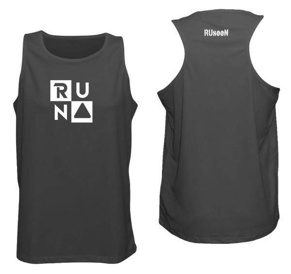 Men's Reflective Tank Top - RUN Squared - RUseeN Reflective Apparel